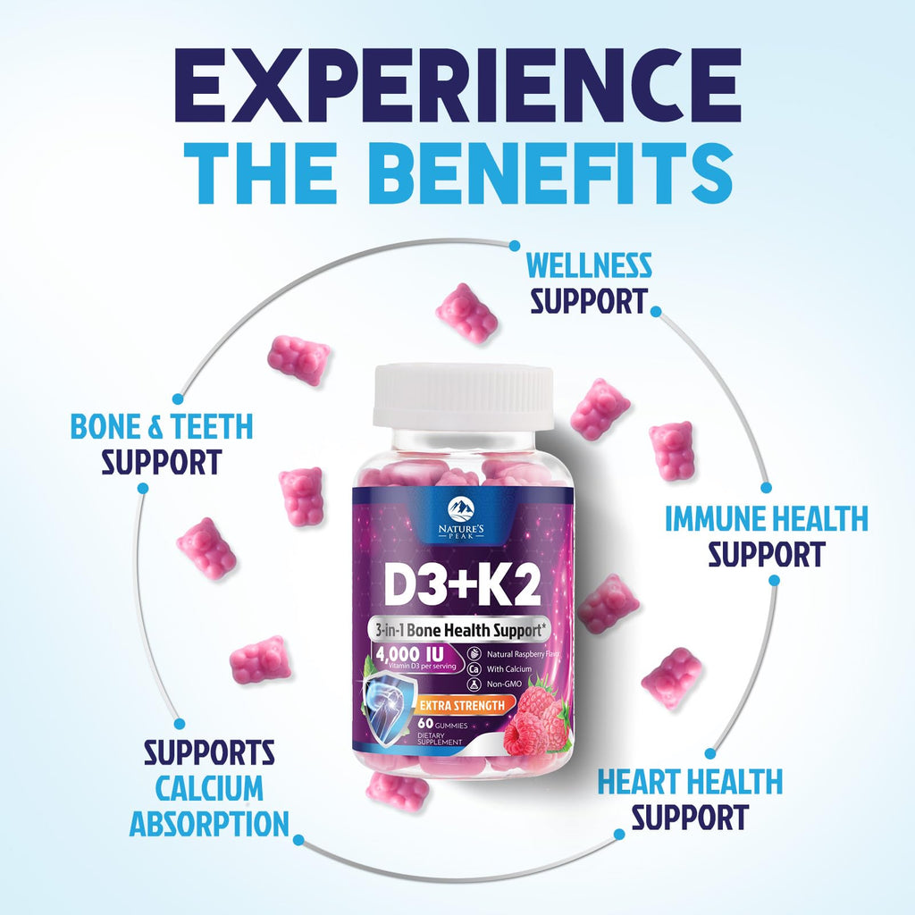 High potency D3 K2 gummies for energy