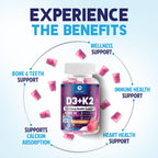 High potency D3 K2 gummies for energy