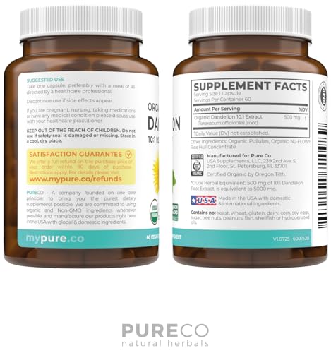 high potency dandelion root capsules