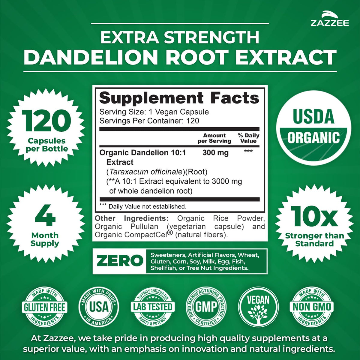high potency dandelion root extract