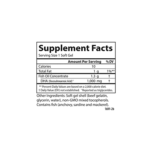 High potency DHA for cognitive function