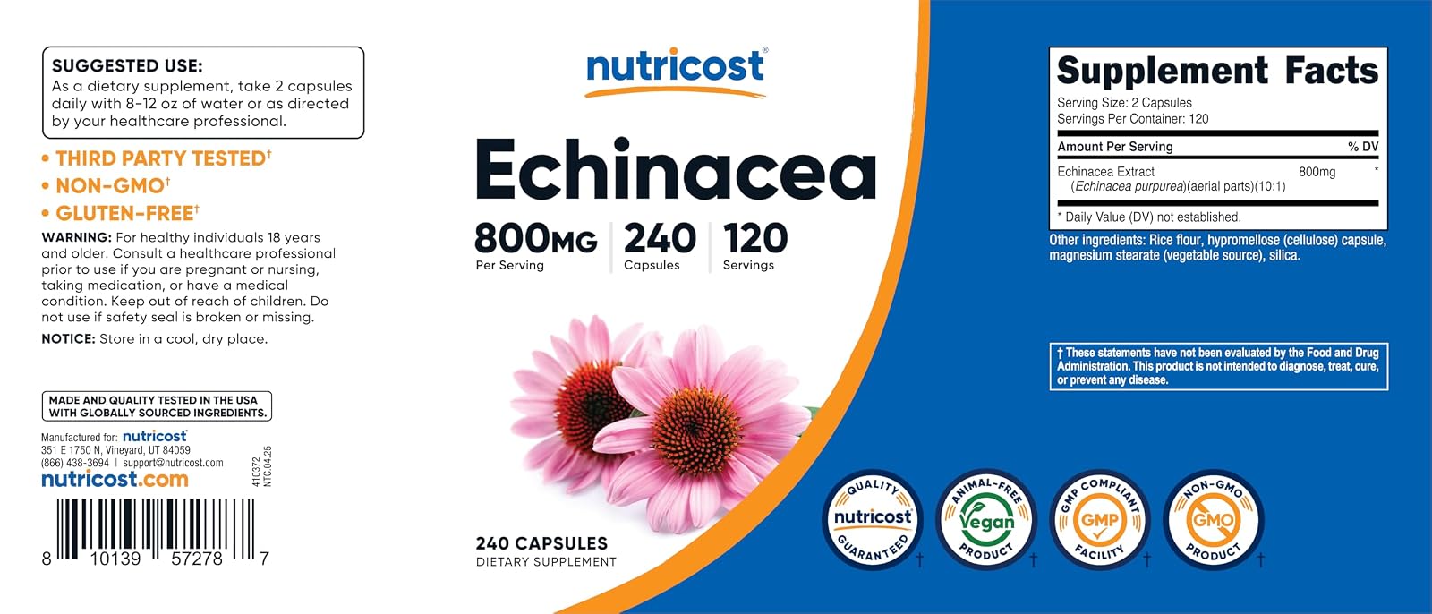 high potency echinacea 800 mg