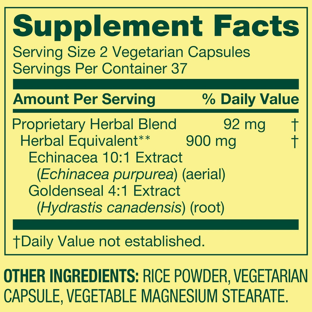 high potency Echinacea Goldenseal blend