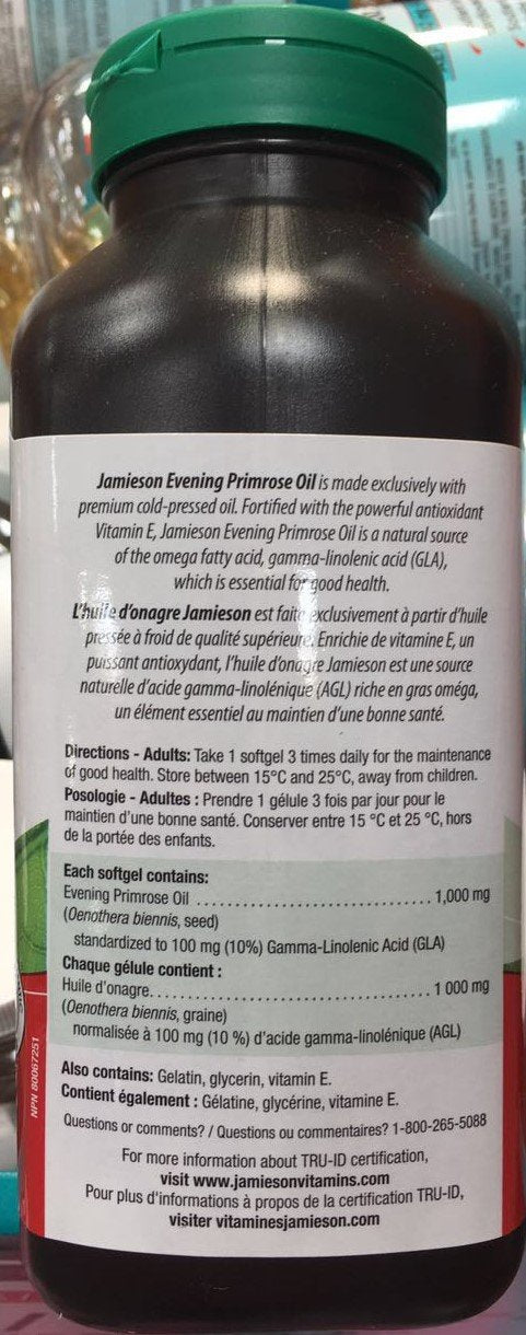 high potency evening primrose softgels