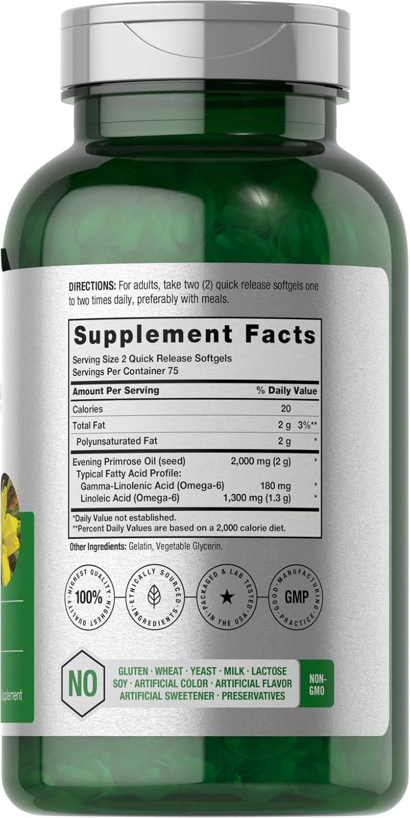 High potency Evening Primrose softgels