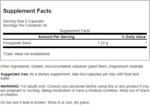 high potency fenugreek seed extract