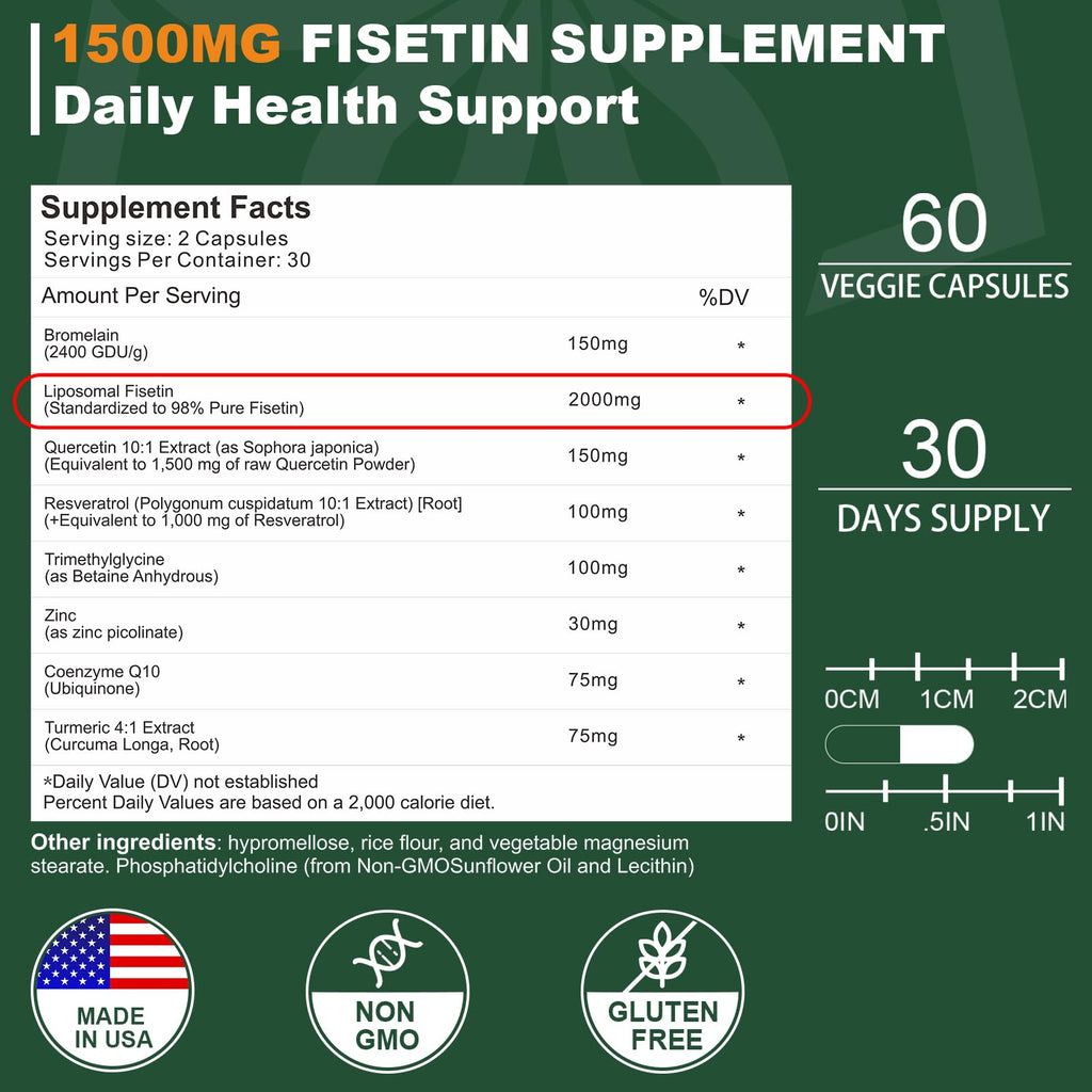 High potency Fisetin 2000 mg