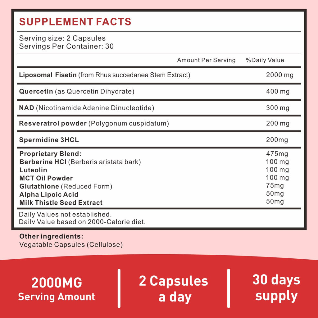 High potency Fisetin multivitamins