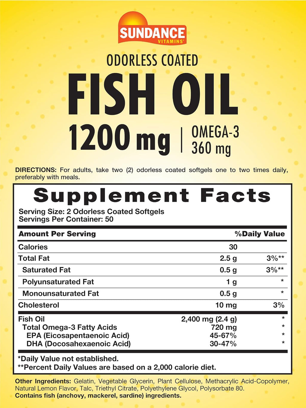 High potency fish oil omega 3 supplement