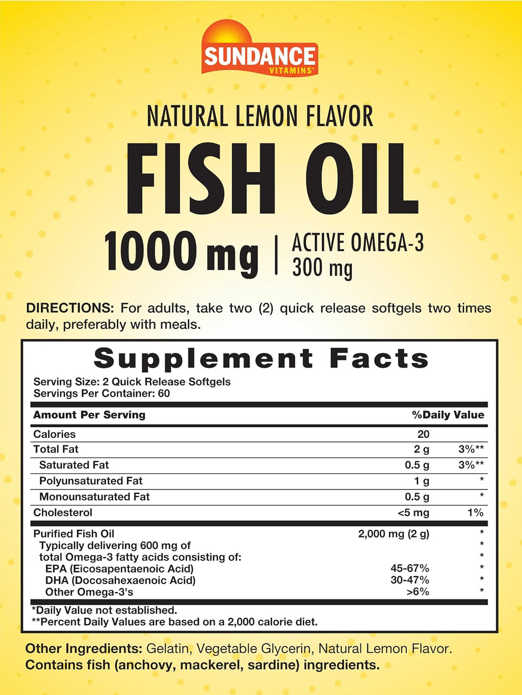High potency fish oil omega 3 supplement