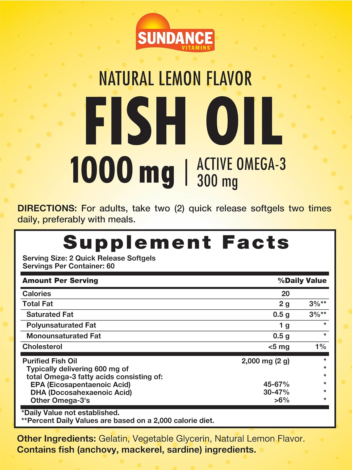 High potency fish oil omega 3 supplement