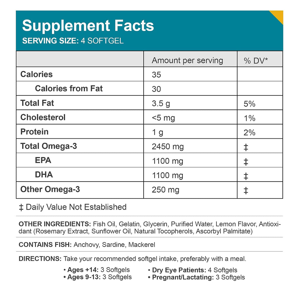 high potency fish oil omega 3 supplement