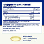 High potency fish oil softgels