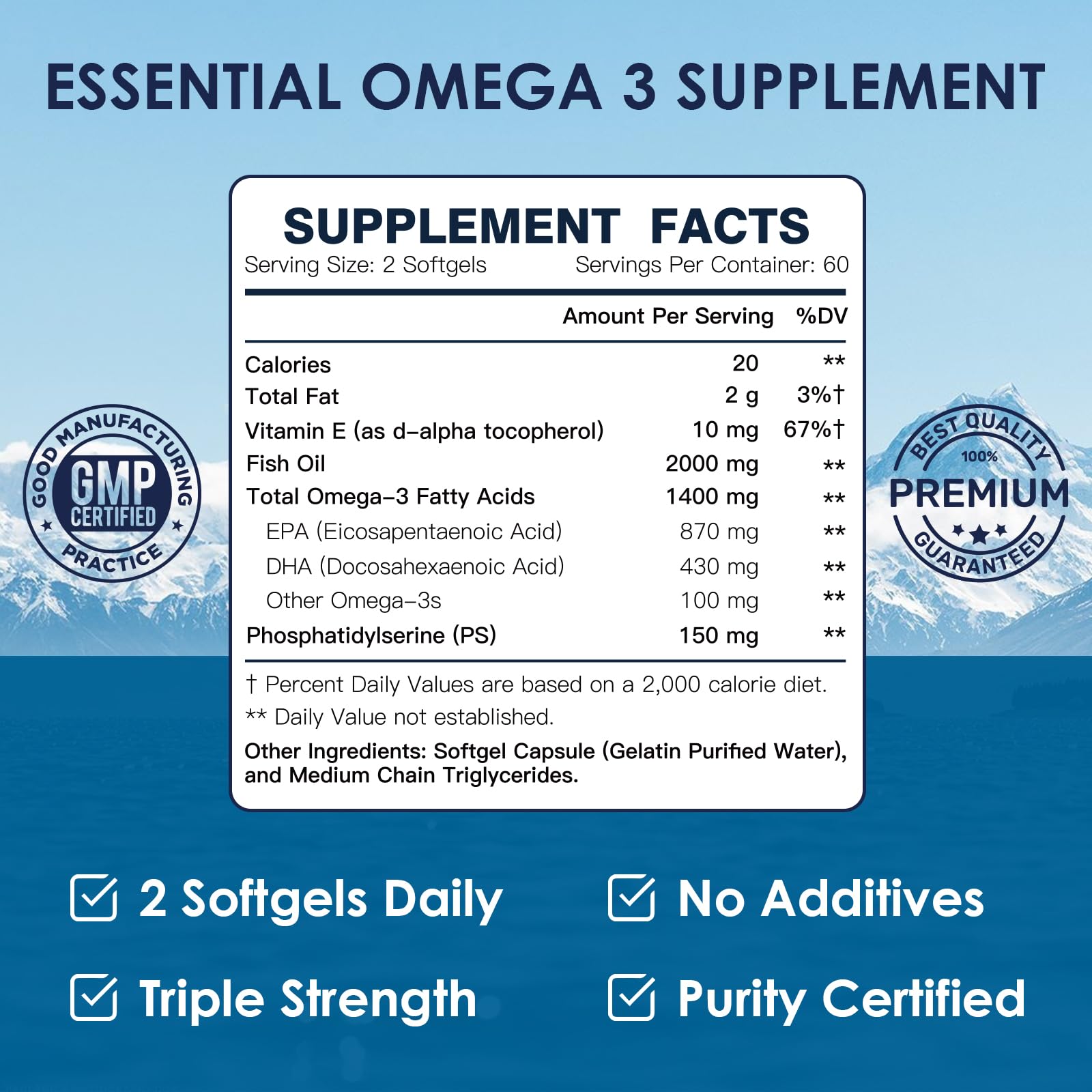 high potency fish oil softgels