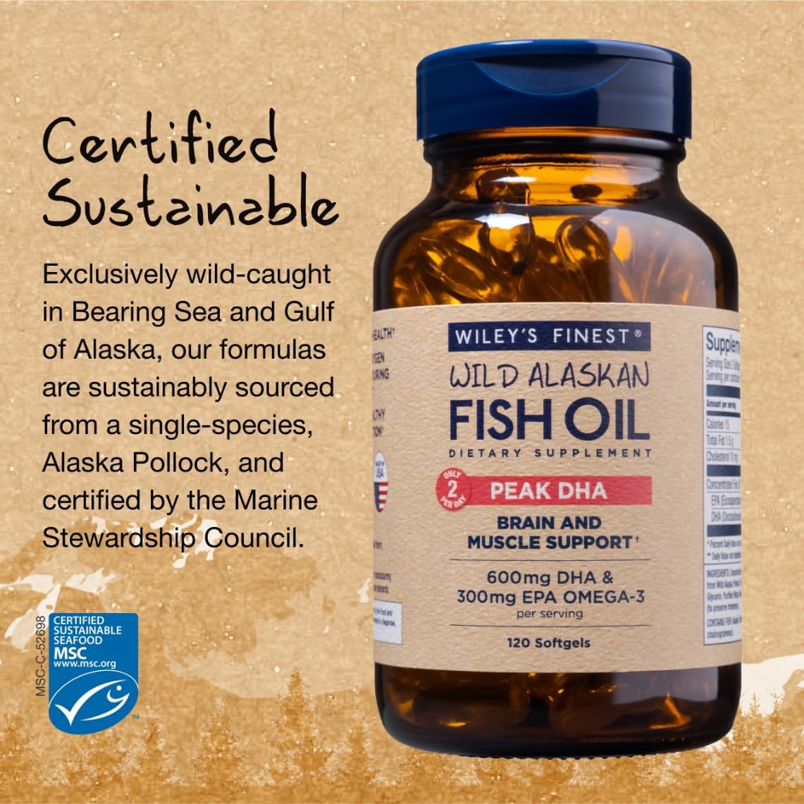 High potency fish oil softgels