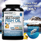 High potency fish oil softgels