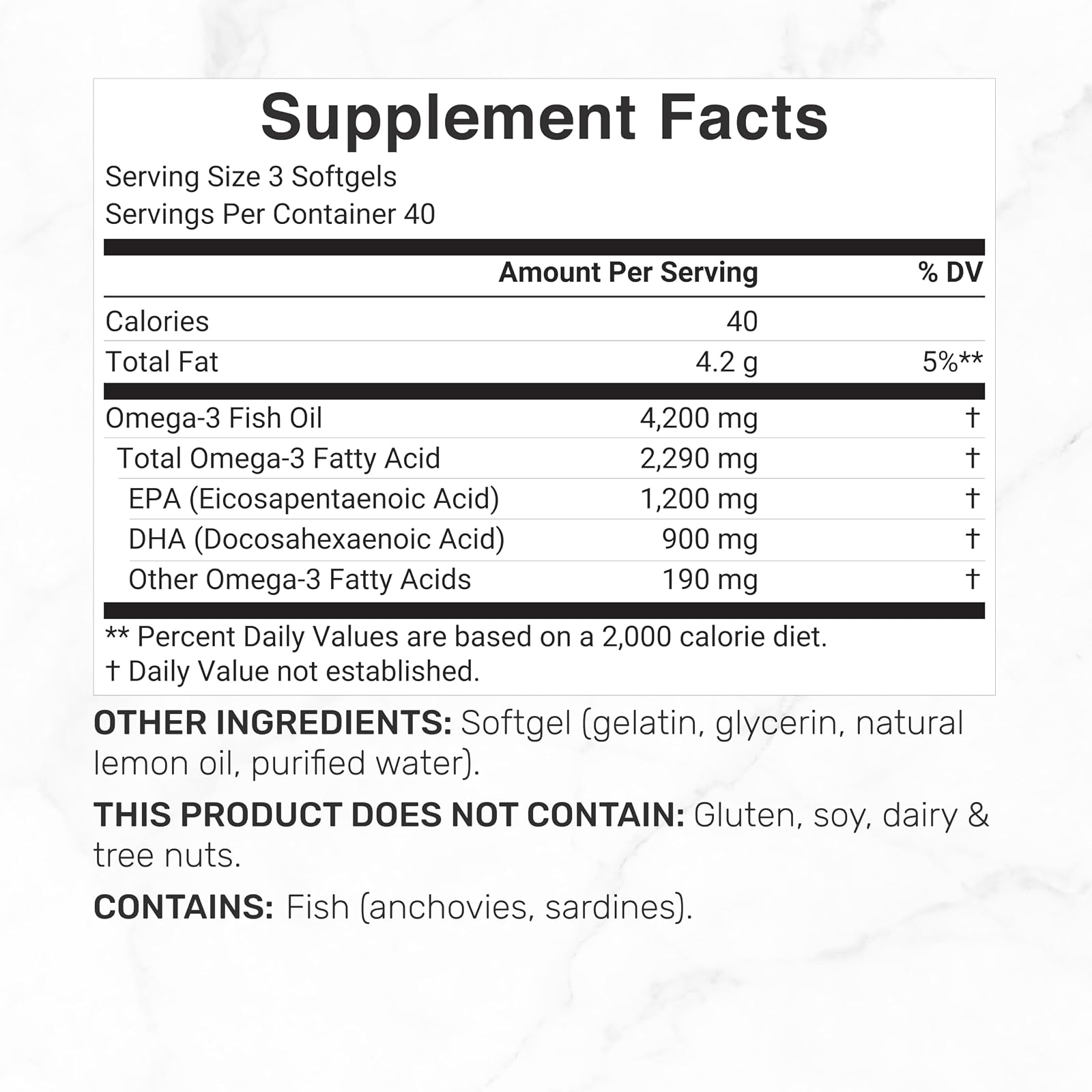 high potency fish oil softgels
