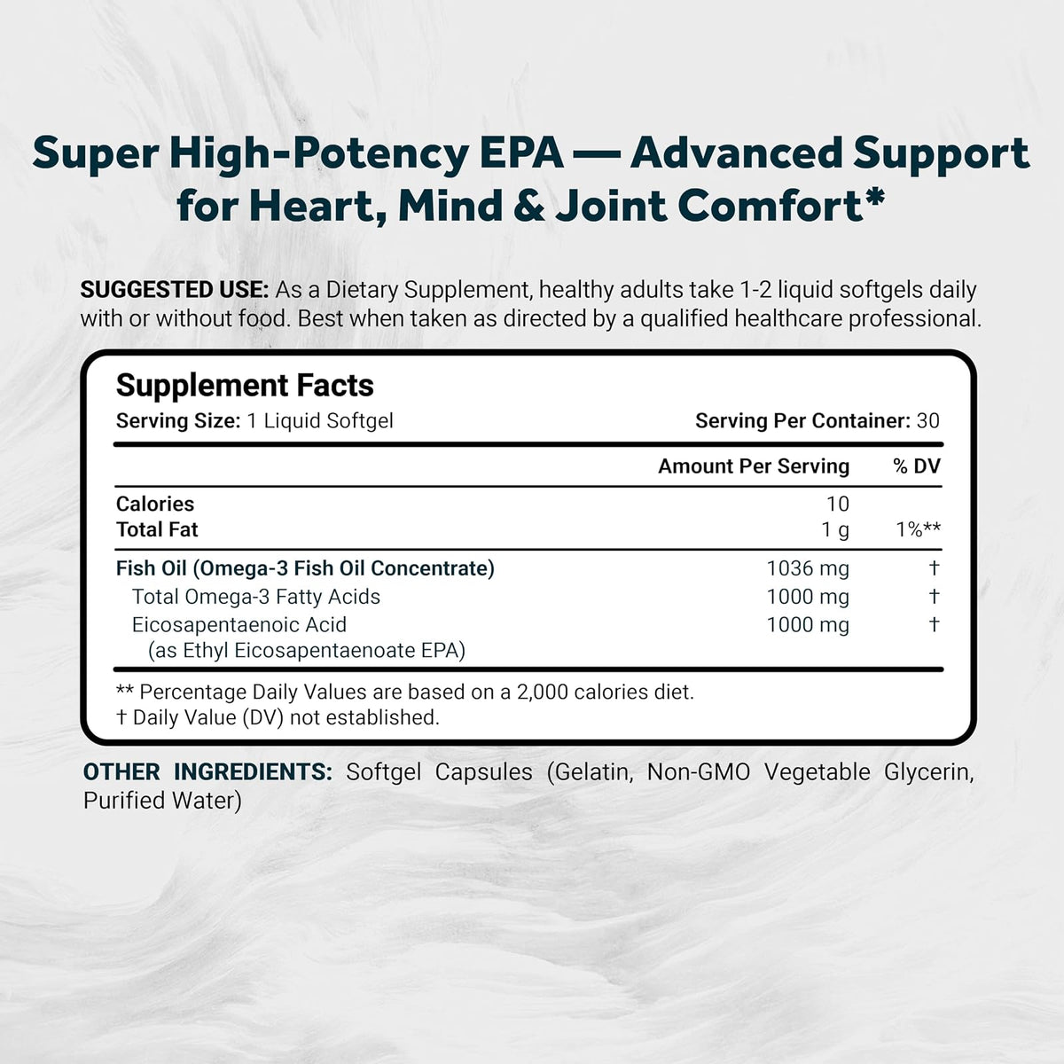 high potency fish oil softgels