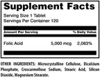 high potency folate supplement 5000 mcg