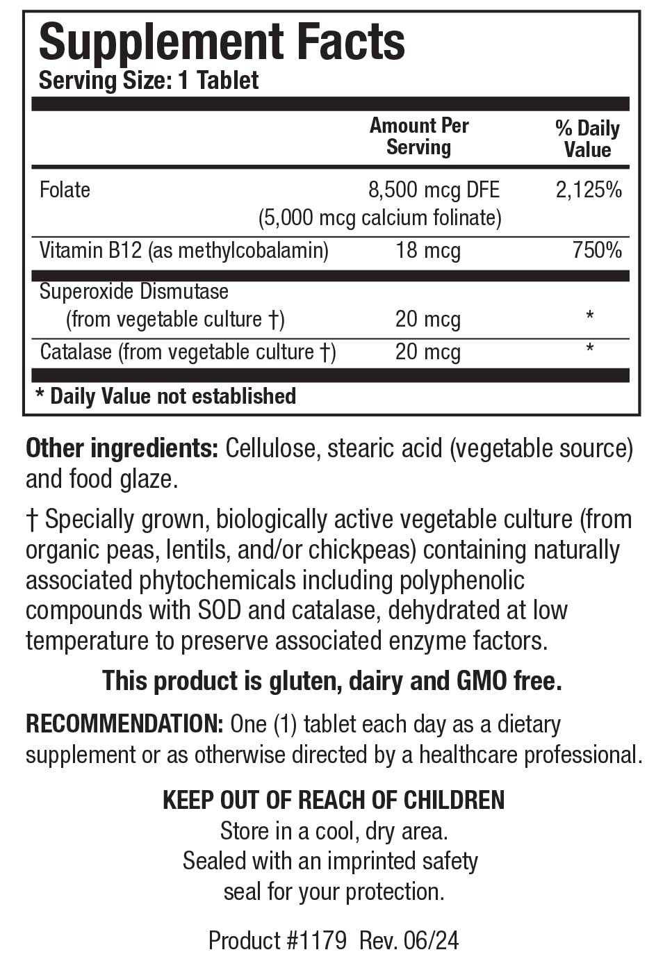 high potency folate supplement Canada