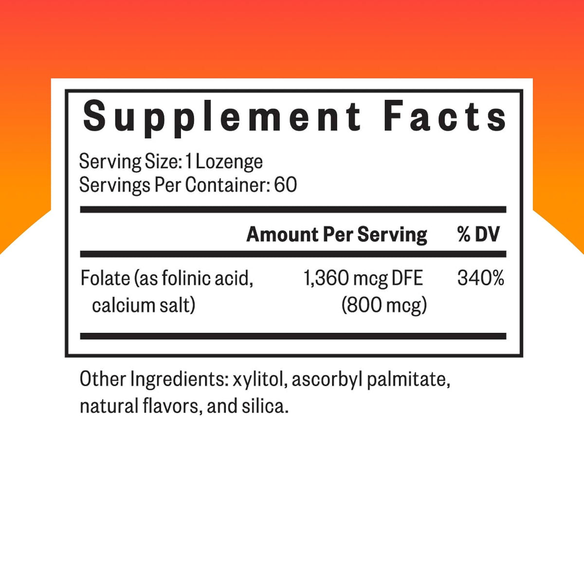 high potency folate supplement Canada
