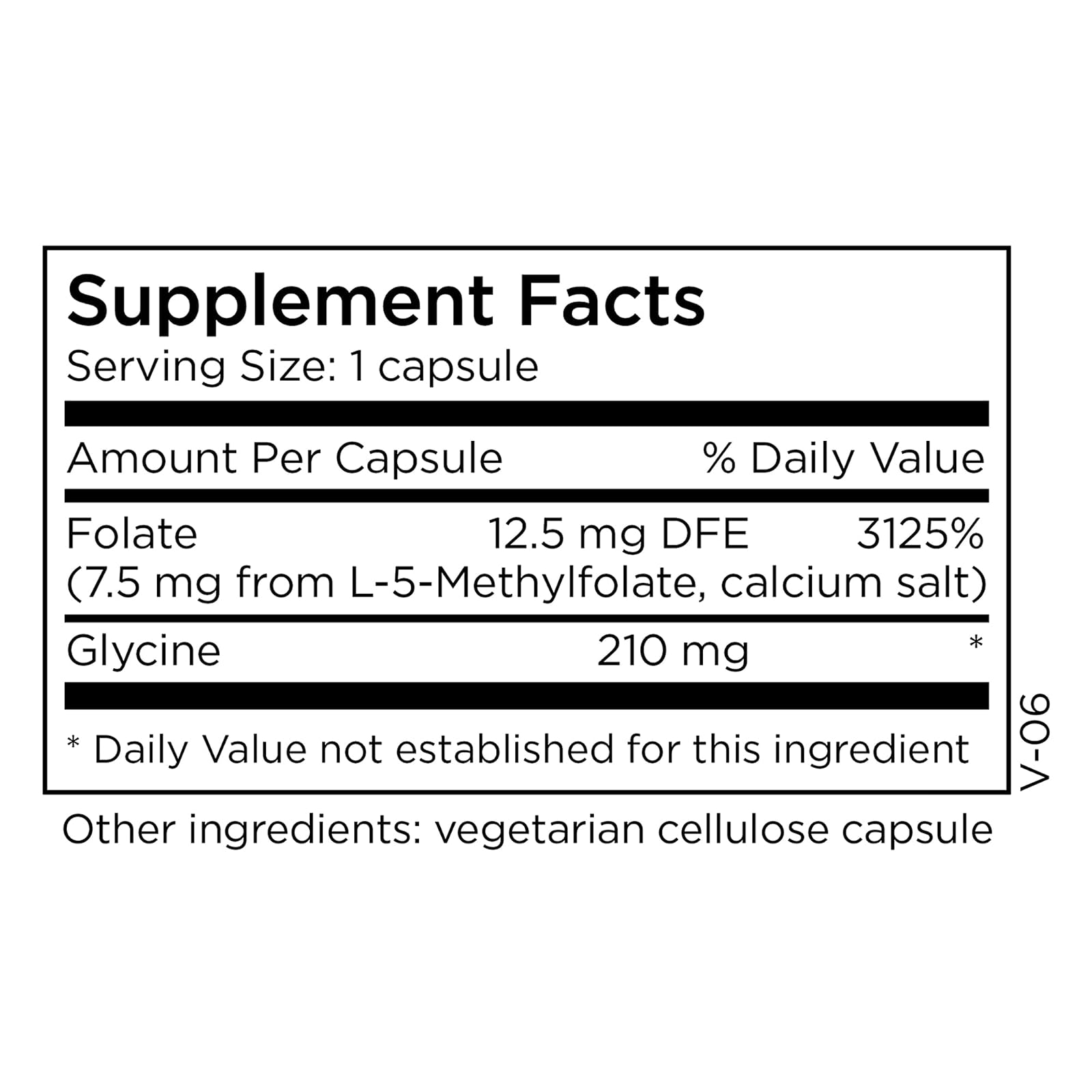 High potency folate supplement capsules