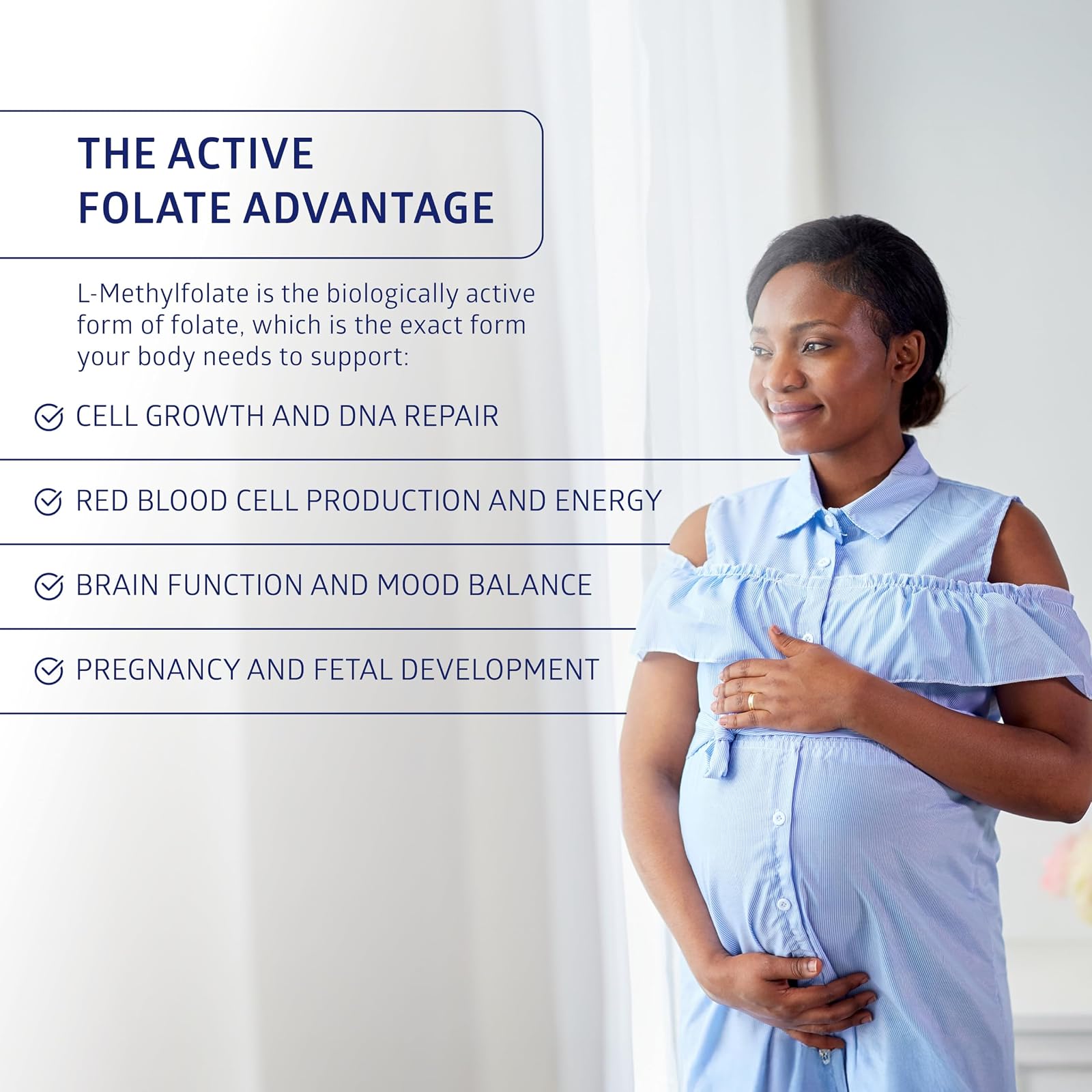 High potency folate supplement capsules
