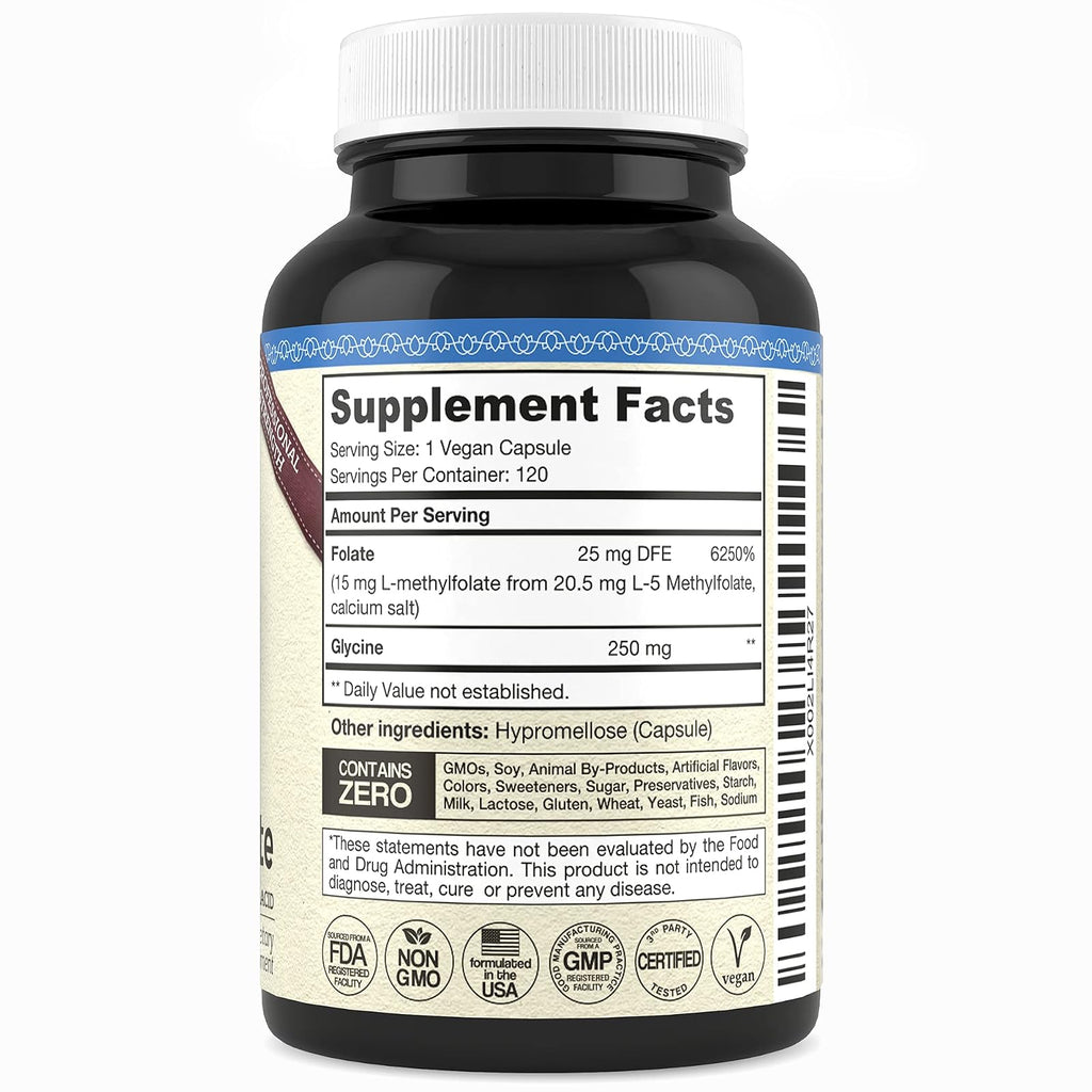 high potency folate supplement capsules