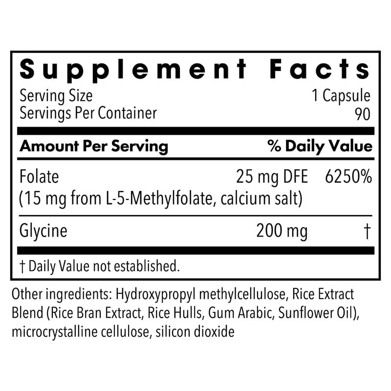 High potency folate supplement for energy