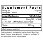 High potency folate supplement for energy