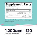 High potency folate supplement for energy