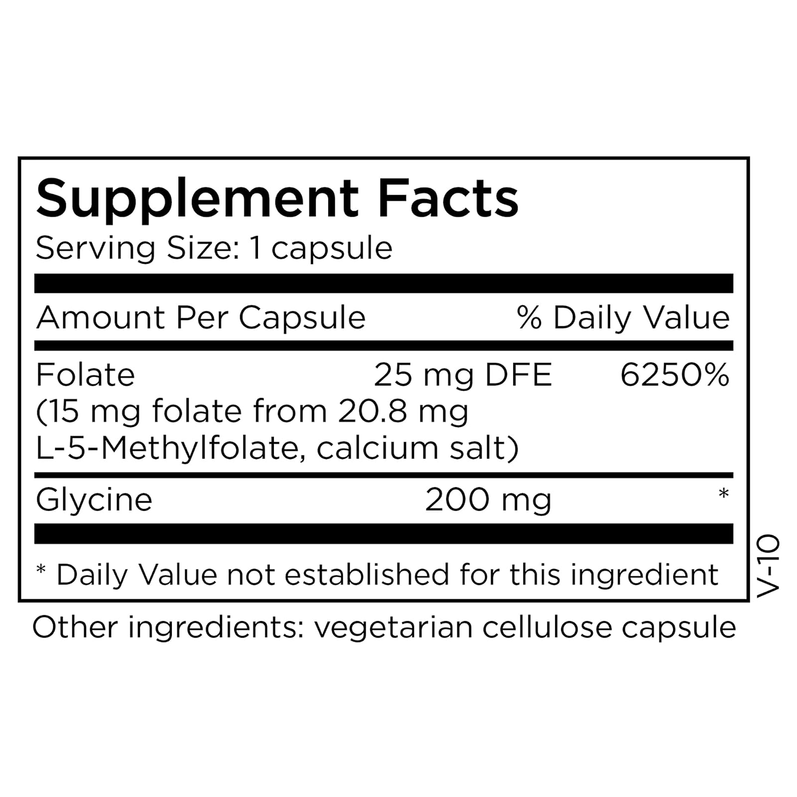 High potency folate supplement for health