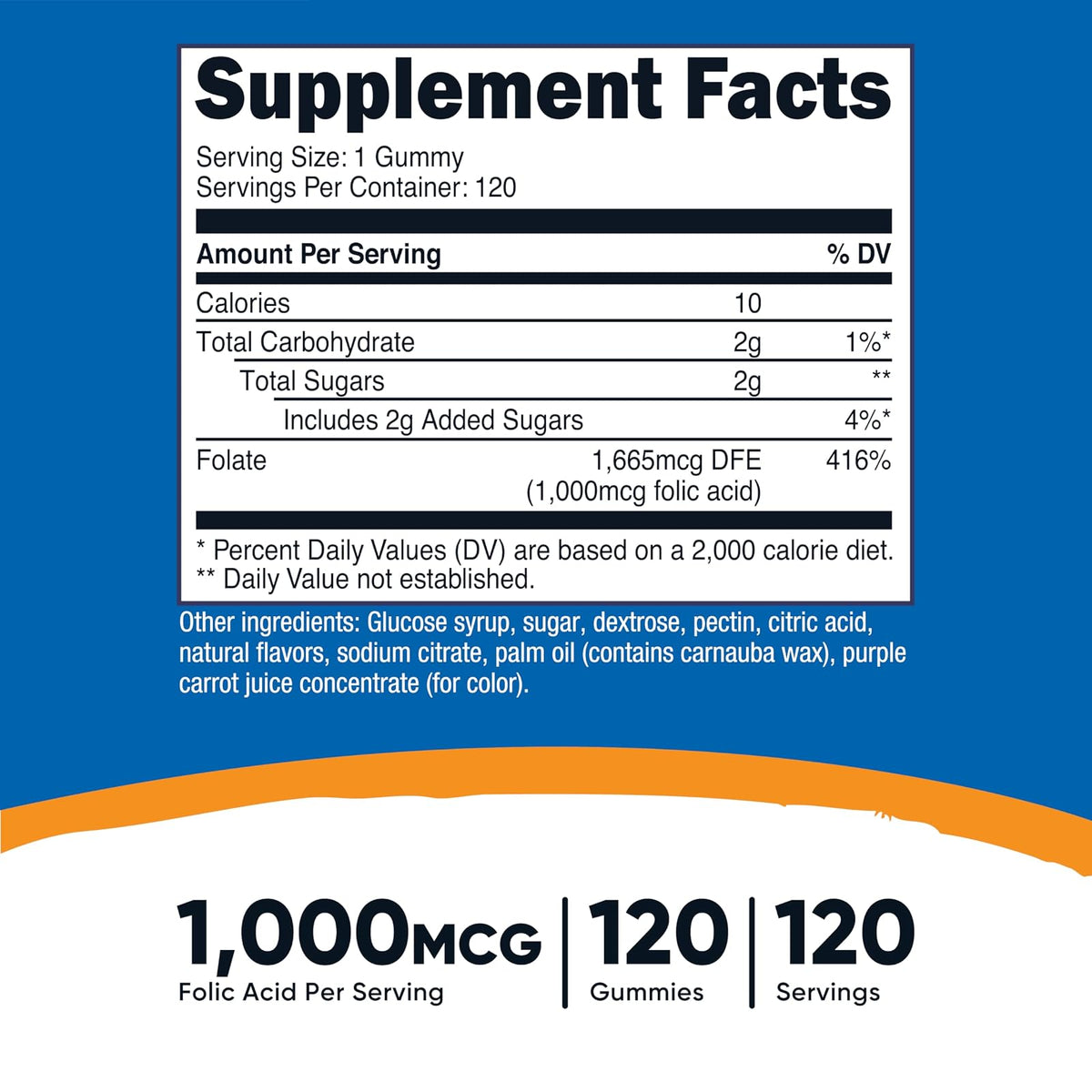 high potency folate supplement gummies
