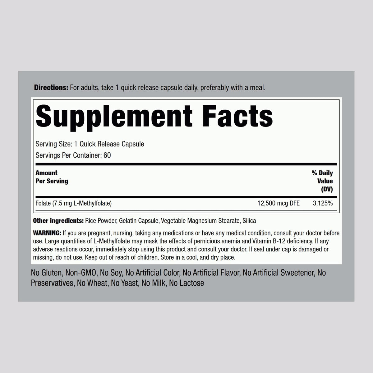 High potency folate supplement