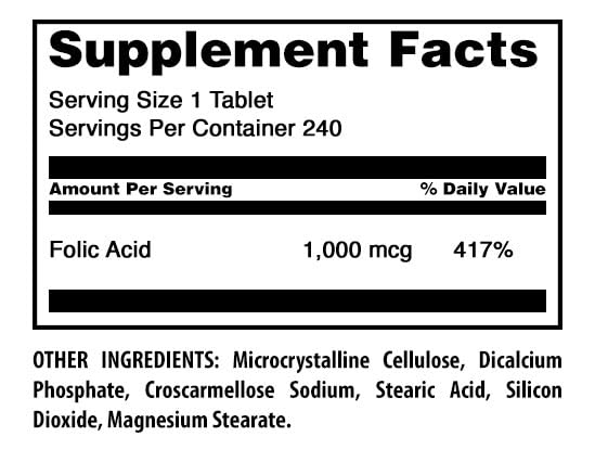 high potency folate supplement