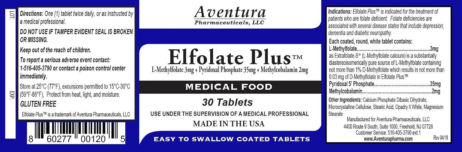 High potency folate supplement