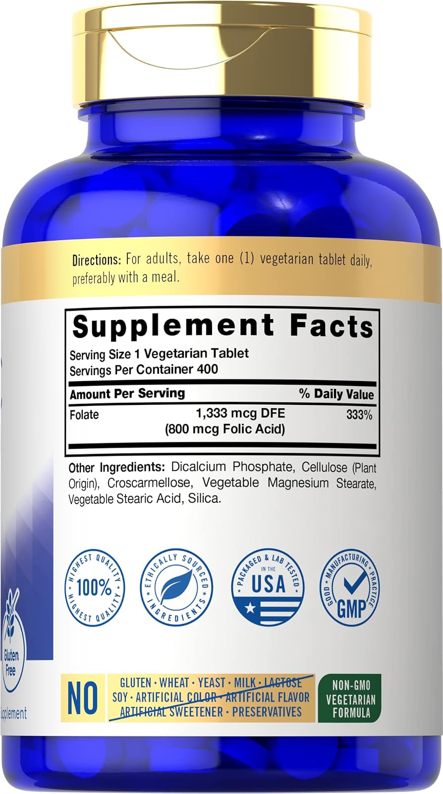 high potency folate tablets for health