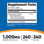 high potency garlic 1000 mg supplement
