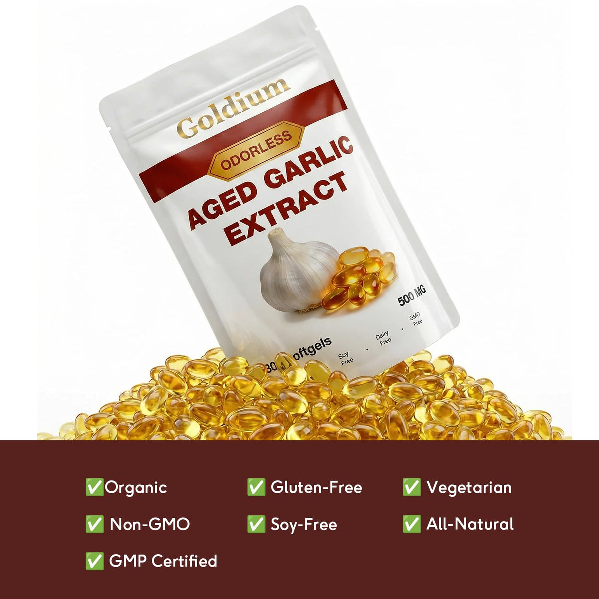 High potency garlic extract capsules