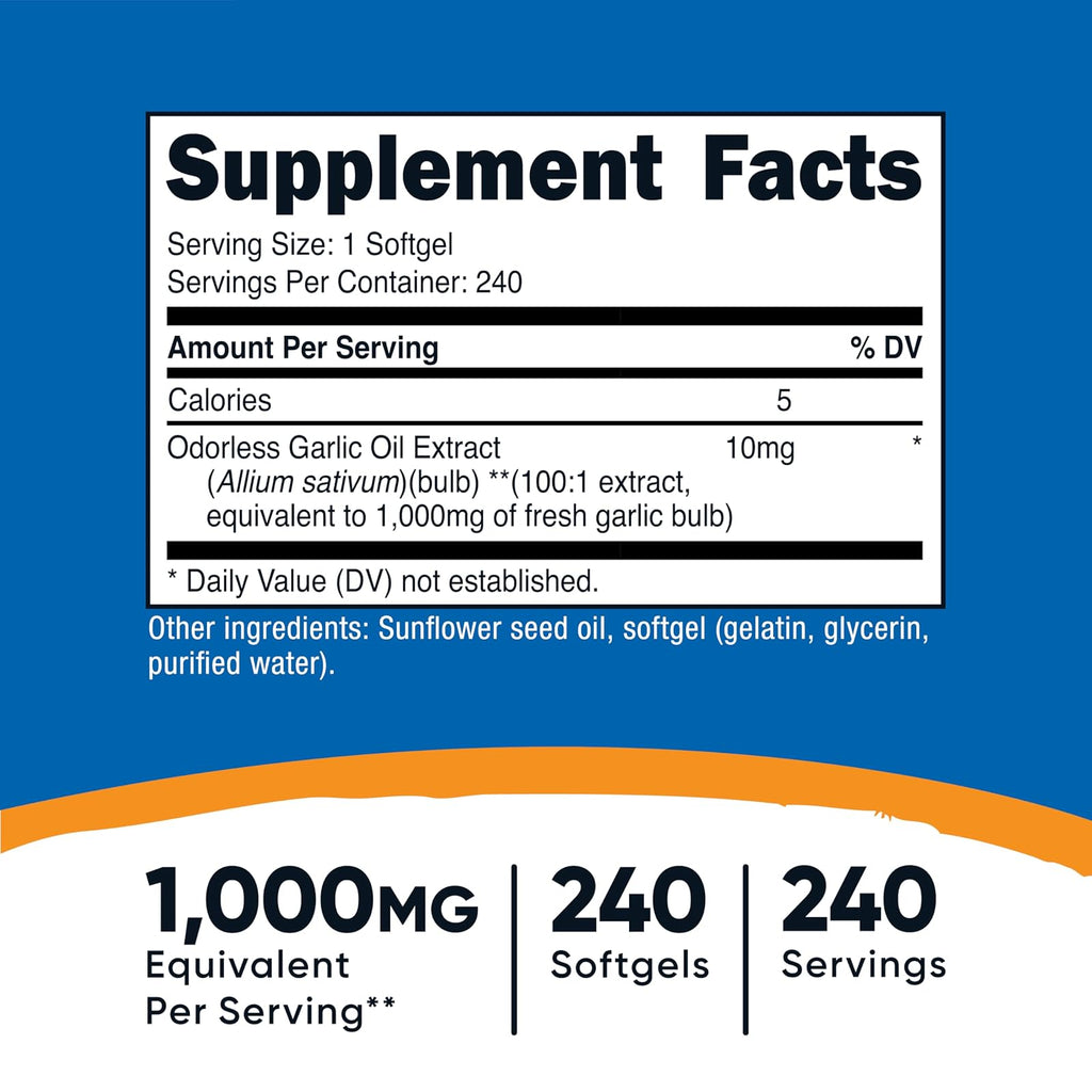 High potency garlic supplement 1000 mg