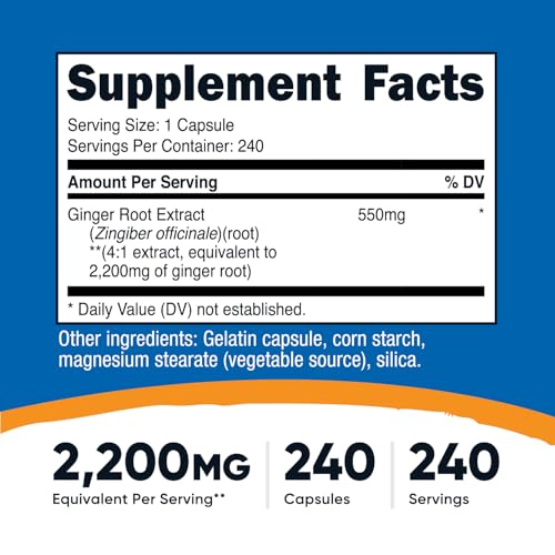 high potency ginger extract supplement