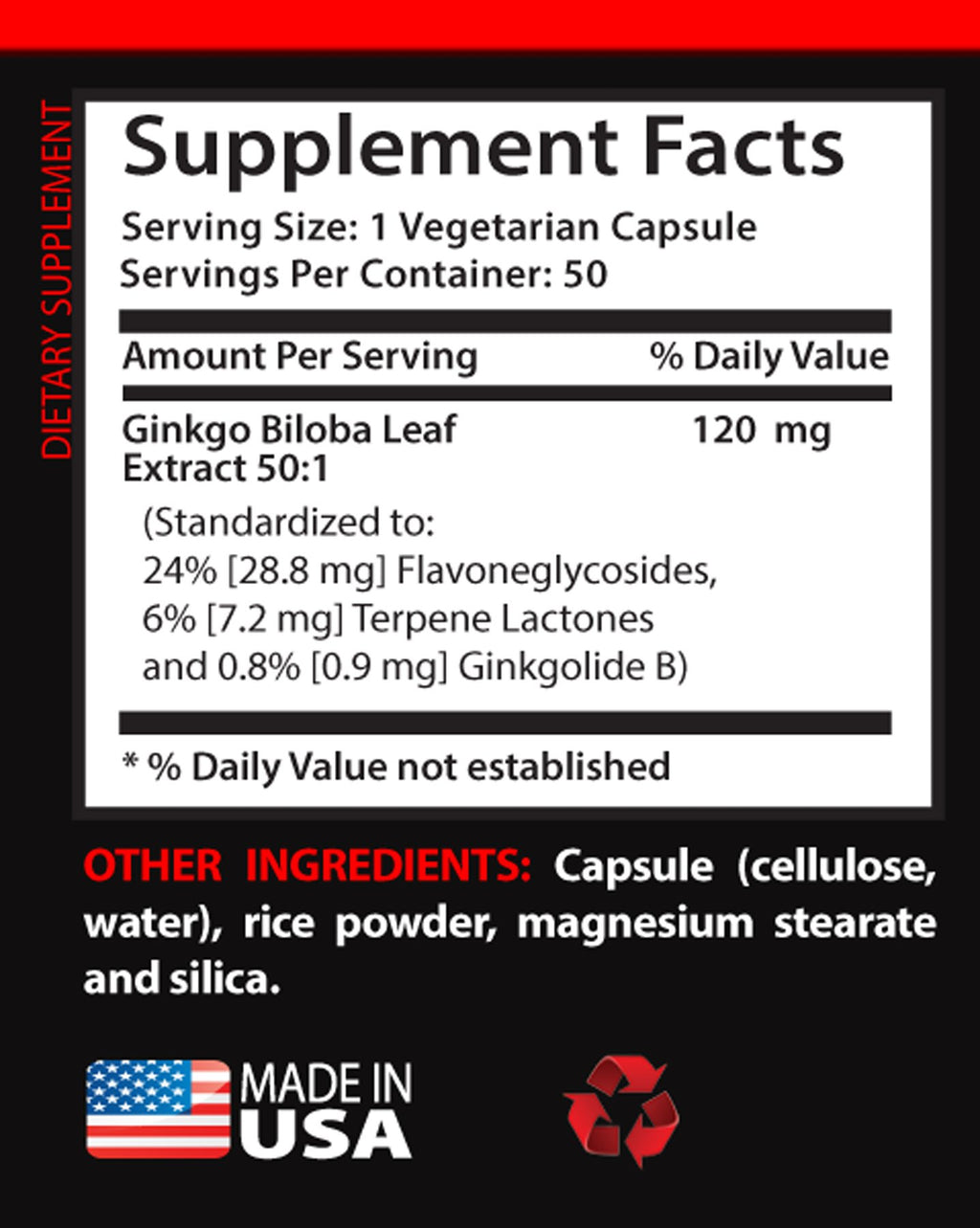 high potency ginkgo biloba extract capsules
