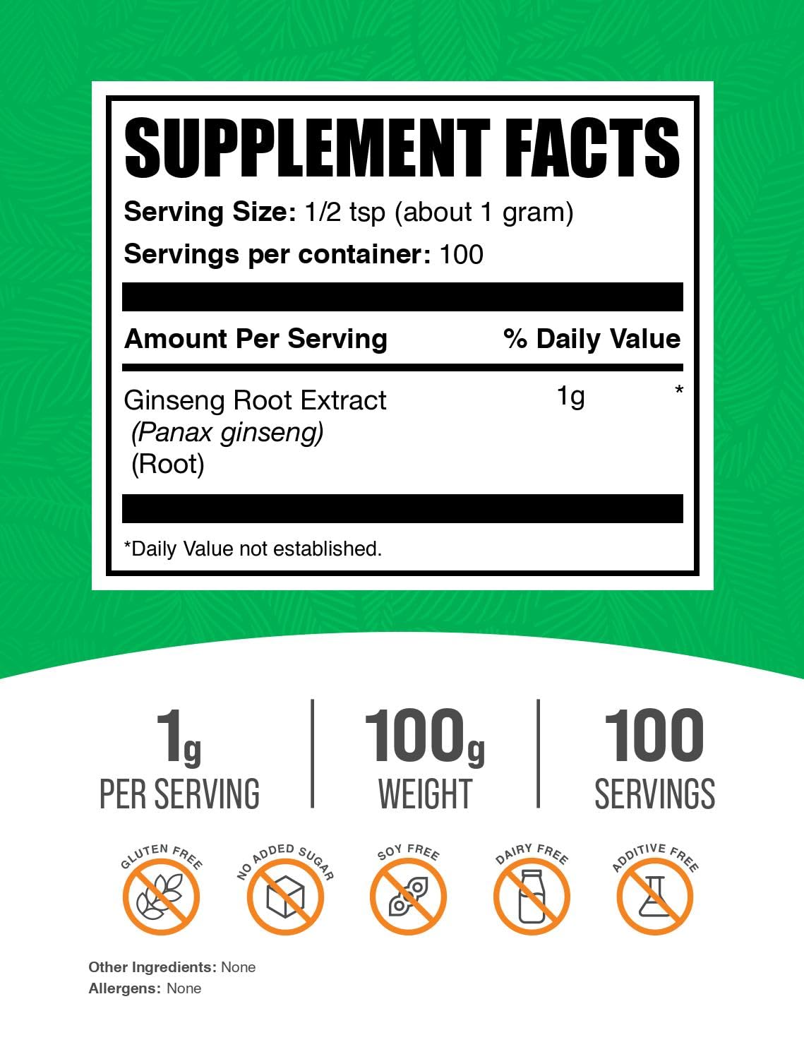 high potency ginseng powder supplement