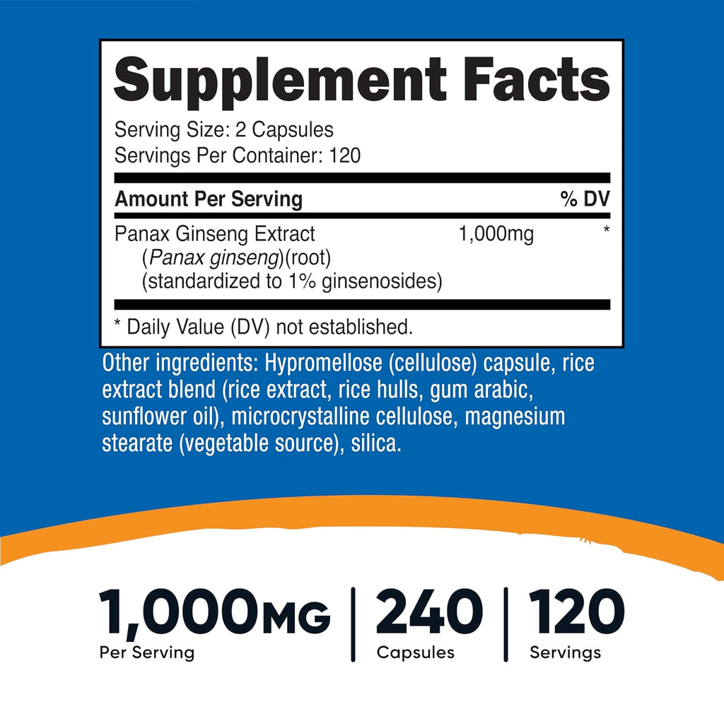 High potency ginseng supplement for wellness