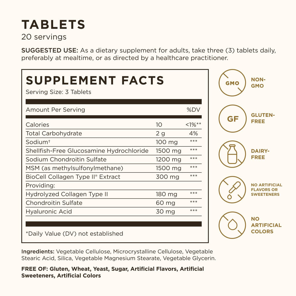 high potency glucosamine chondroitin tablets