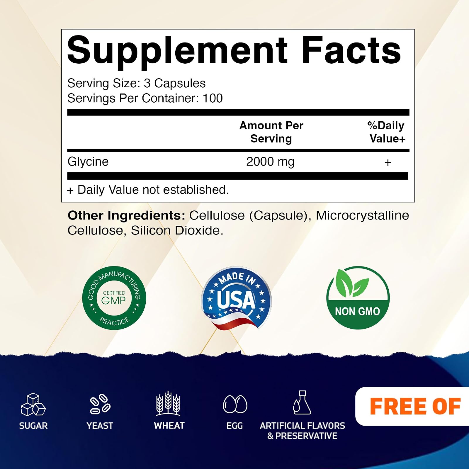 high potency Glycine supplement