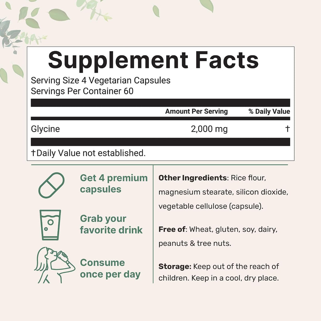 High potency glycine supplement