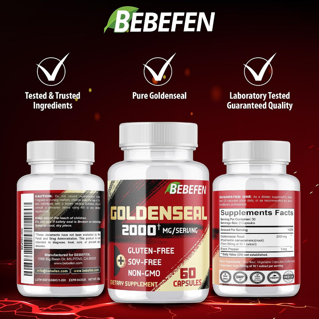 High potency Goldenseal Root 60 capsules