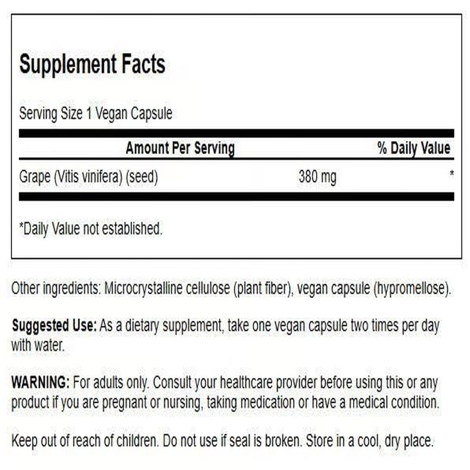 high potency grape seed capsules