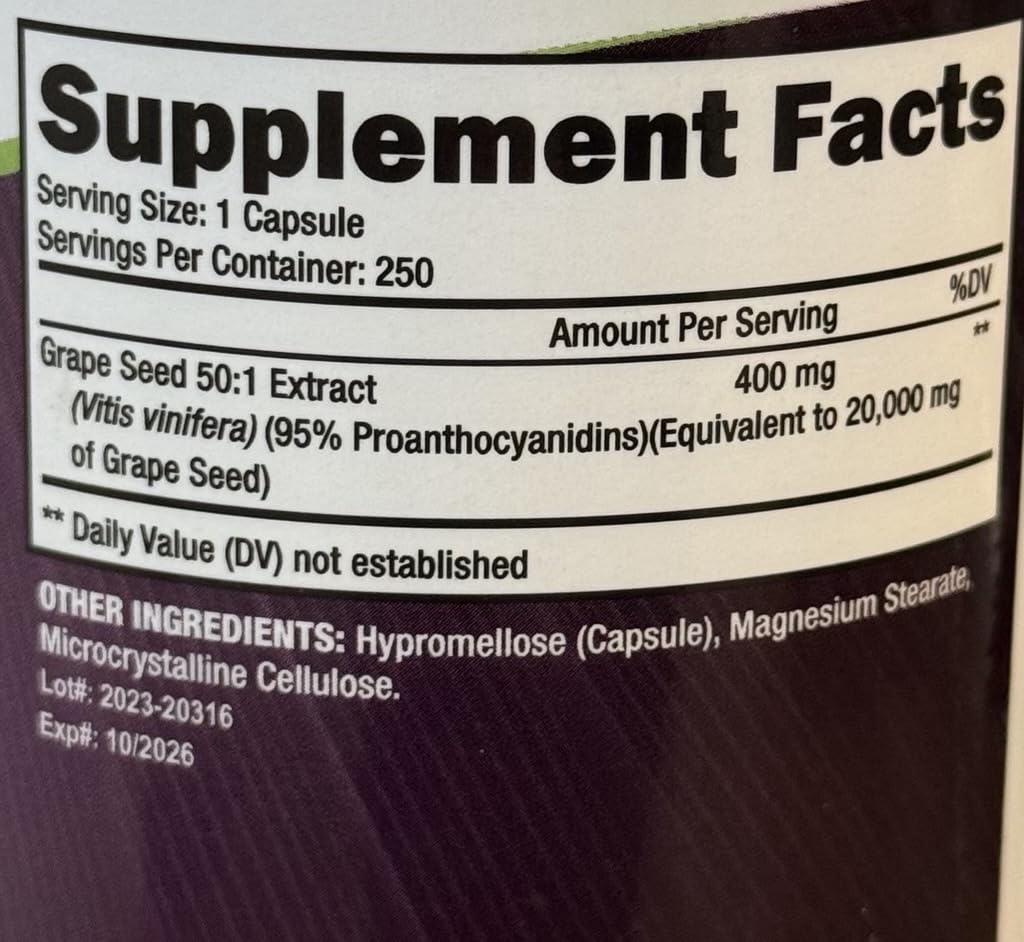 high potency grape seed extract